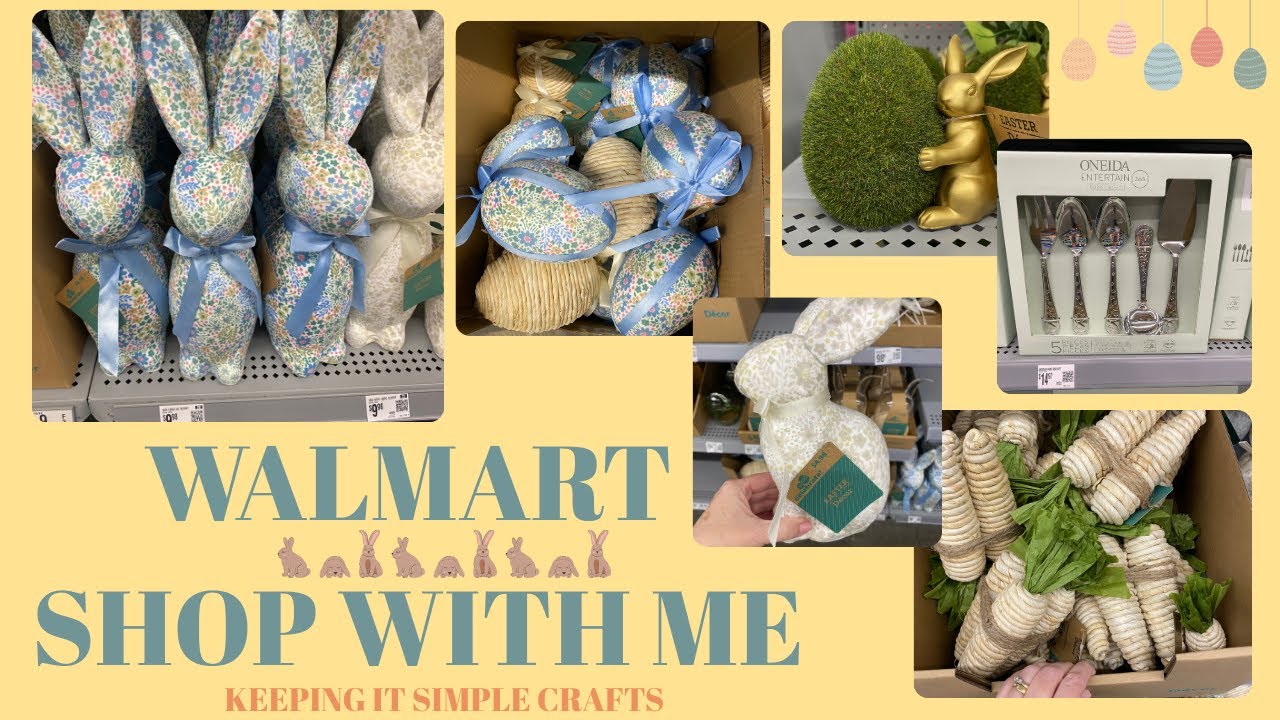 WALMART EASTER DECOR SHOP WITH ME🐇EASTER BASKETS🌷NEW ONEIDA 🐇GIFTS DIYS ...