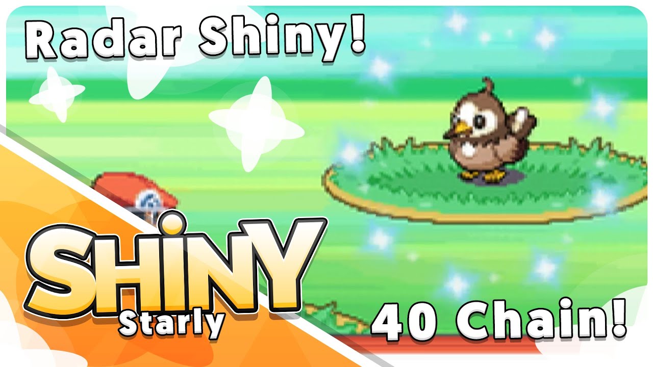 FIRST RADAR SHINY Starly at exactly a 40 Chain in Pearl Version! - YouTube