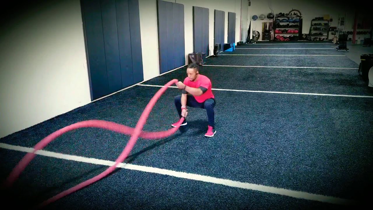 Battle Rope Squats (Cardio Endurance) - YouTube