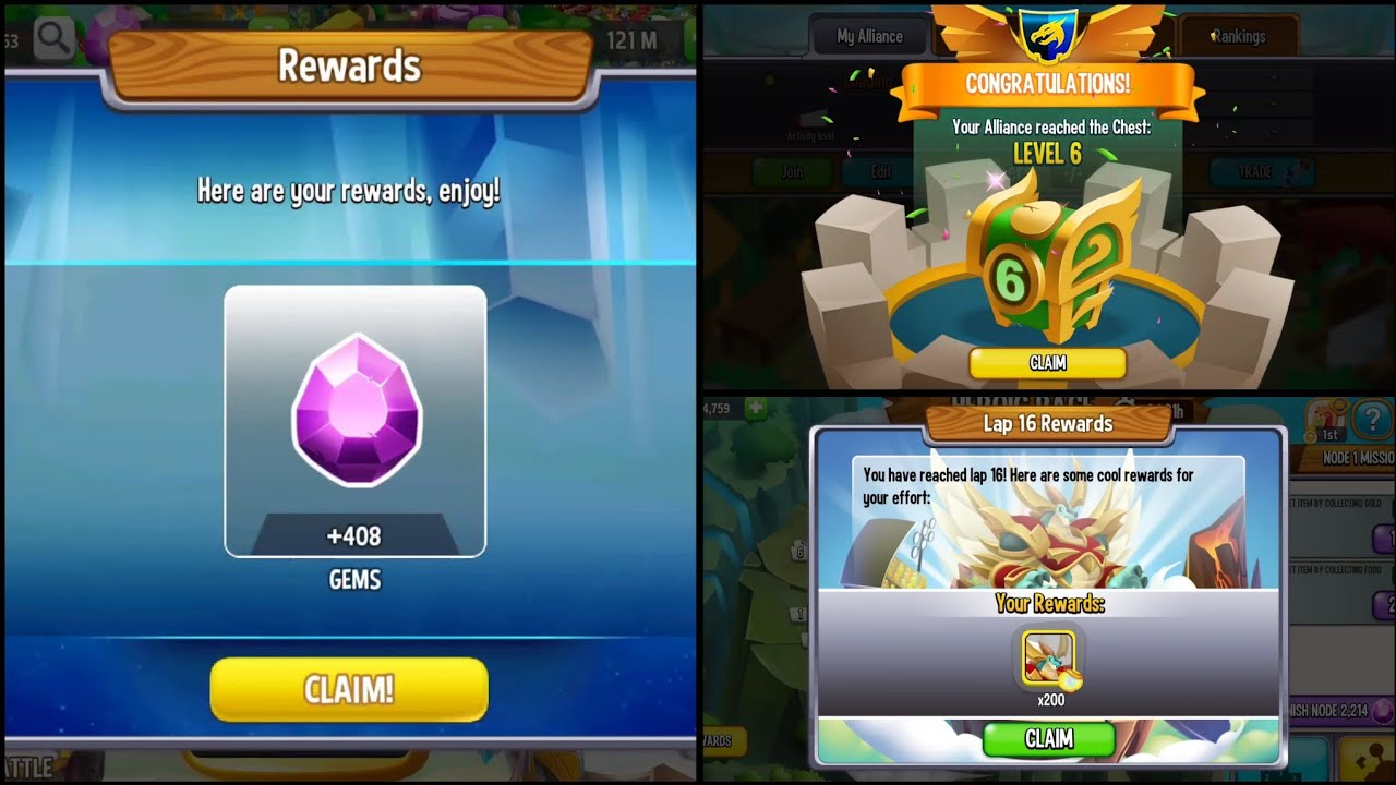 #268. Dragon city | Obtain more than 400 gems from task reward | Reached Lap 16 in Heroic Race ...
