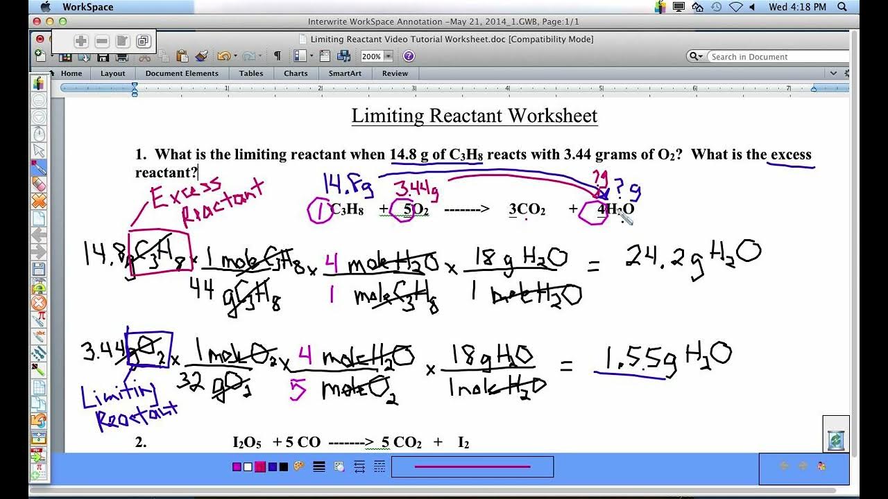 Limiting Reactant Tutorial #1 - YouTube