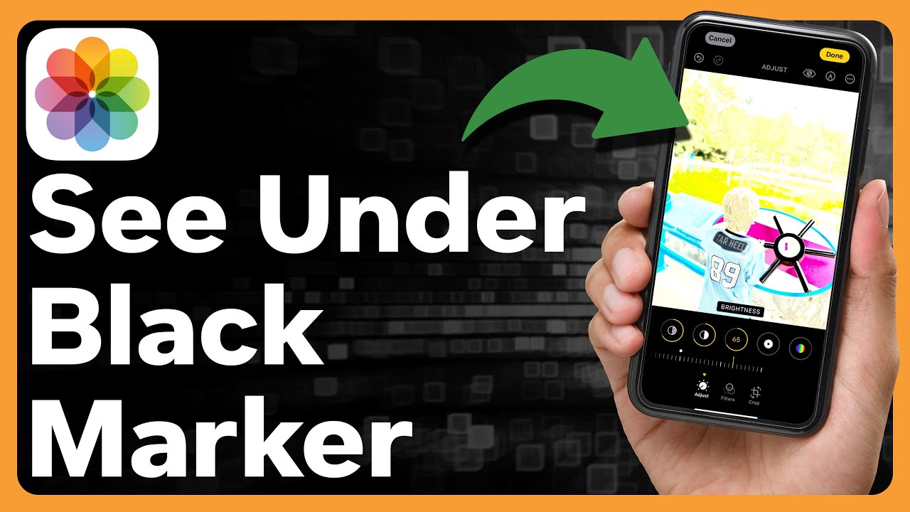 How To See Through Black Marker On iPhone Picture - YouTube