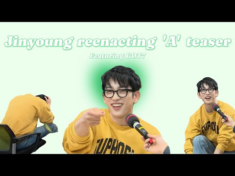 [Eng Sub] Jinyoung reenacting 'A' teaser, ft Got7!! #got7