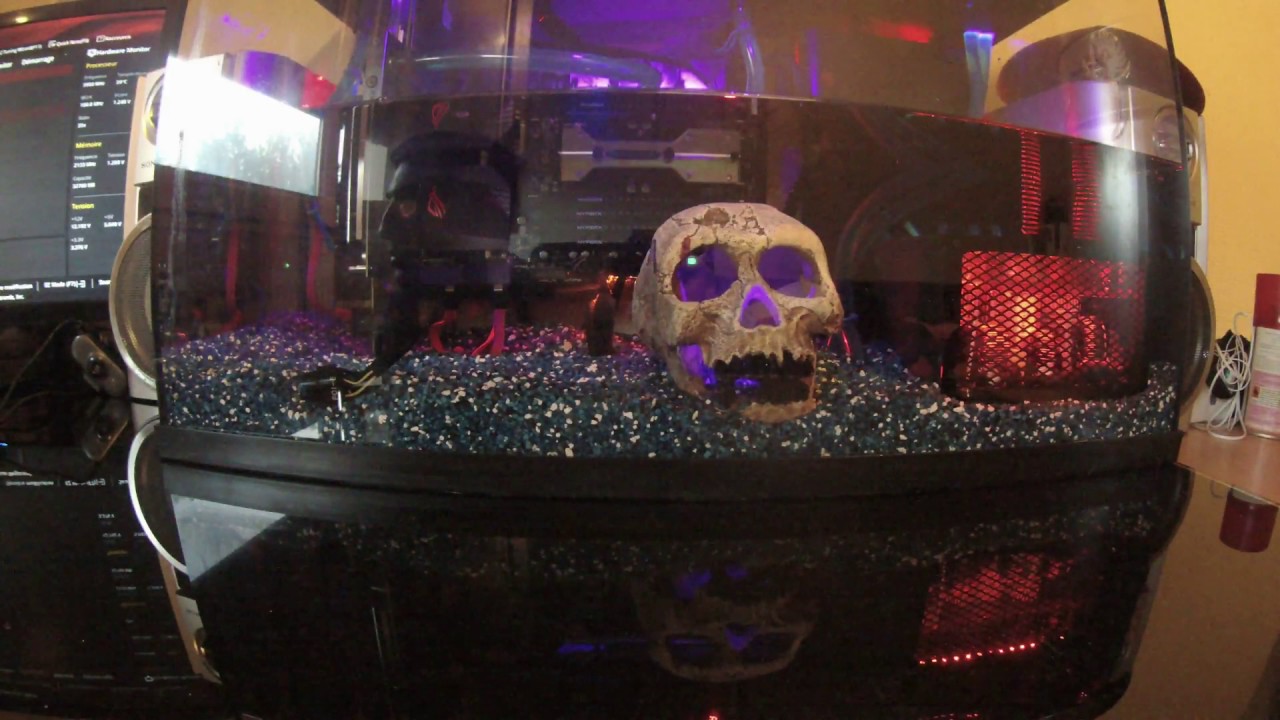 PC aquarium + double watercooling - YouTube