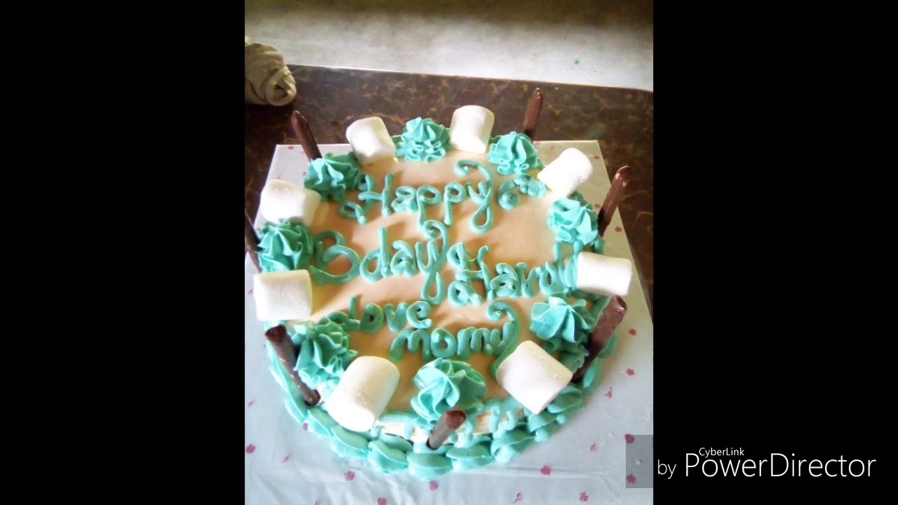 Cake design for August buttercream frosting - YouTube