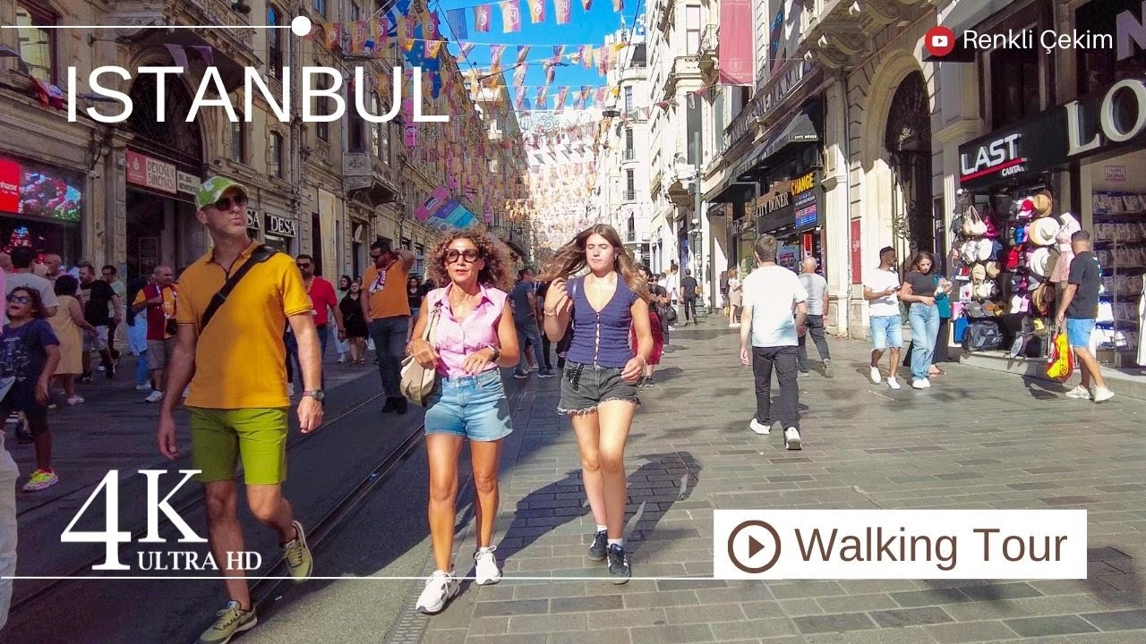 4K İstanbul Turkey Walking Tour - İstiklal, Taksim | August 2024 - YouTube