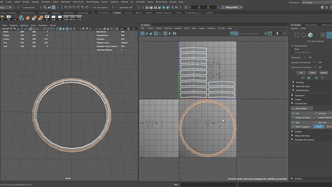 Maya | Part 42 UV Unfold and Layout / UV展開とレイアウト - YouTube