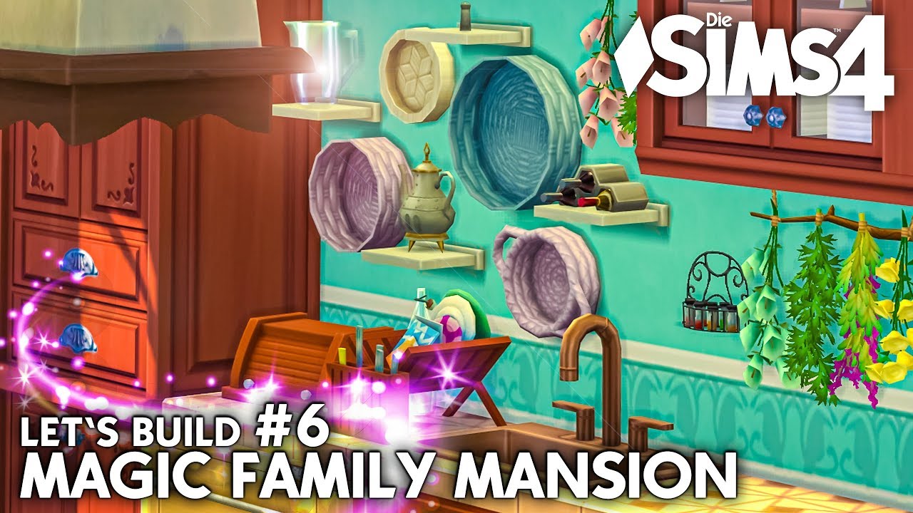 Magic Family Mansion #6: Küche einrichten | Die Sims 4 Reich der Magie ...