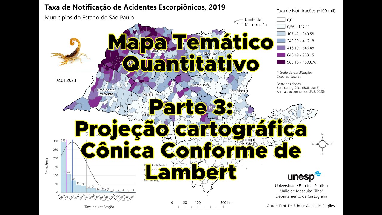 Mapa Temático 03 - Projeção cartográfica Cônica Conforme de Lambert ...