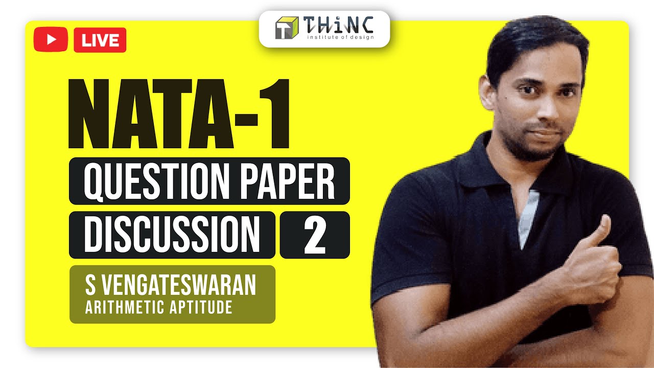 NATA 1st TEST LIVE QUESTION PAPER SOLVING | NATA 12th JUNE SOLUTION ...