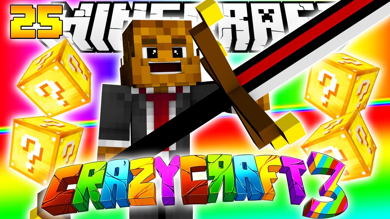 Minecraft CRAZY CRAFT 3.0 - BIG BERTHA FROM LUCKY BLOCKS #25 - YouTube