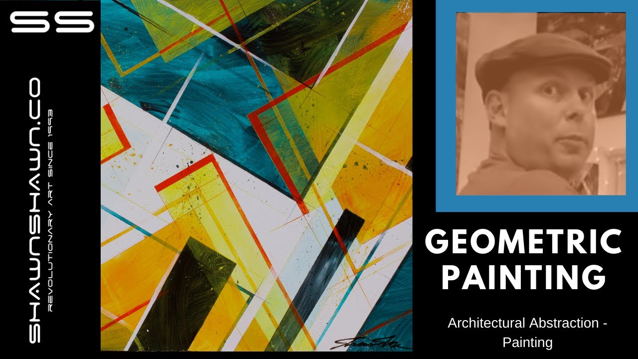 How to paint a Geometric painting (acrylic) - YouTube