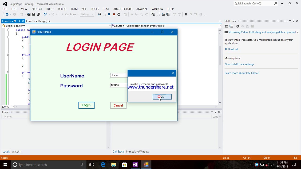 How to Create login page in C# - YouTube