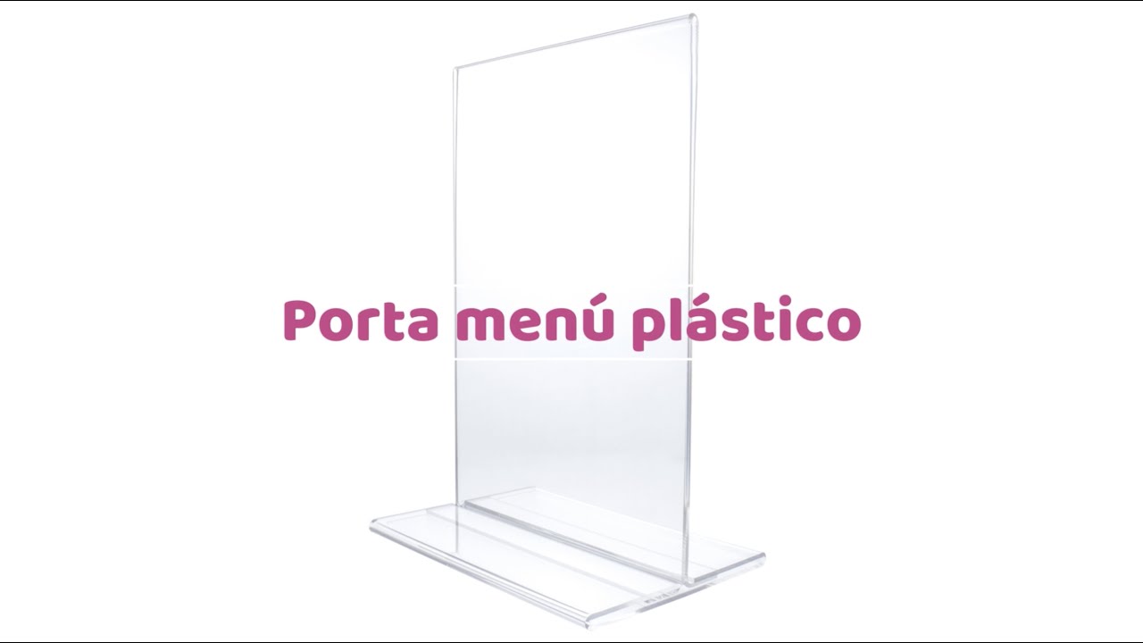 Porta menú plástico - YouTube