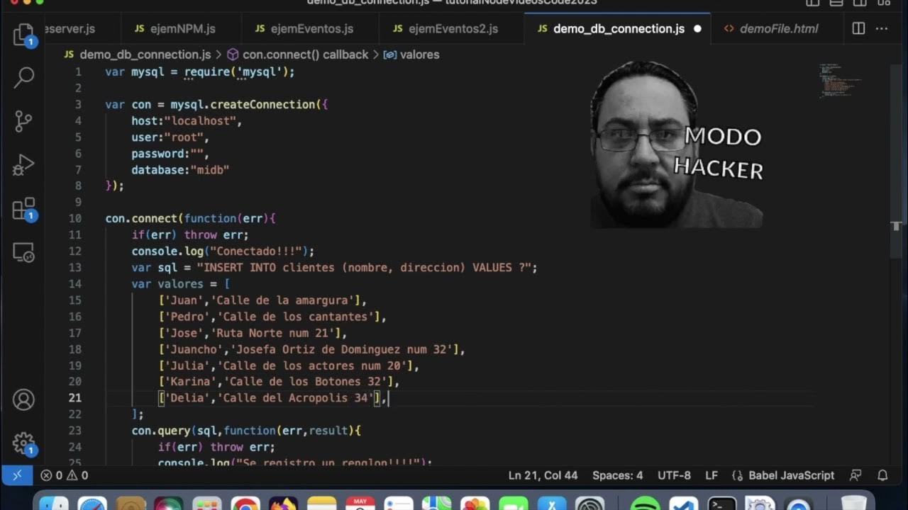 video12.- Insertar datos en Mysql con NodeJS. - YouTube