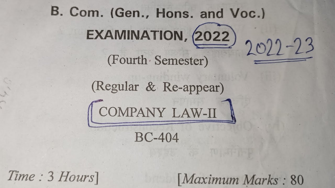 Company Law Question Paper For B 4th Sem2023 24 4th Sem Company company-law-question-paper-for-b-4th-sem2023-24-4th-sem-company