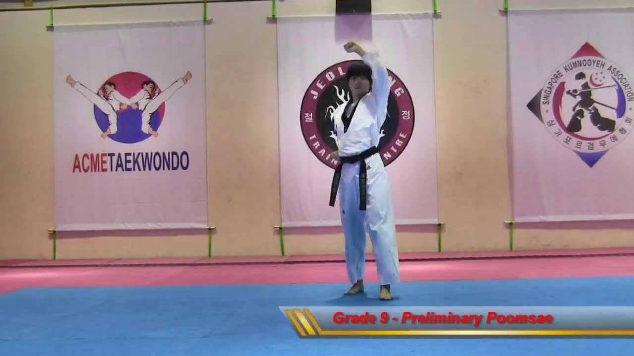 Preliminary Poomsae (Grade 9) - YouTube