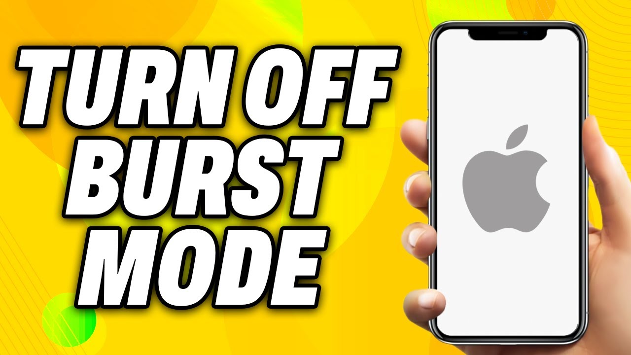How To Turn Off Burst Mode on iPhone - Quick Fix - YouTube