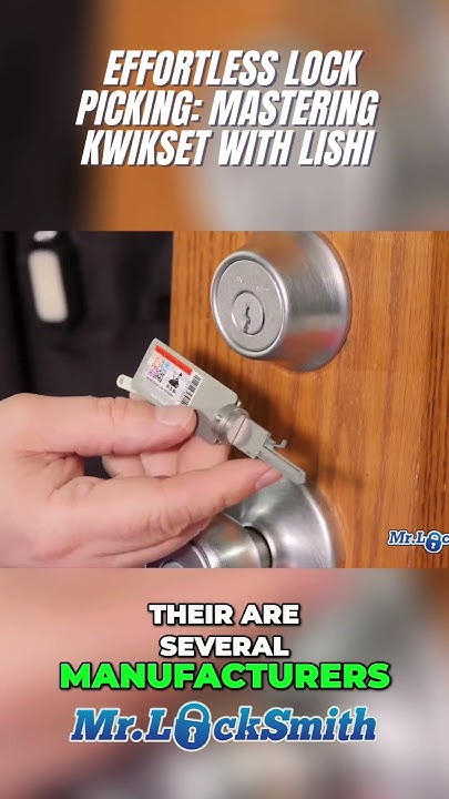 Effortless Lock Picking: Mastering Kwikset with Lishi - YouTube