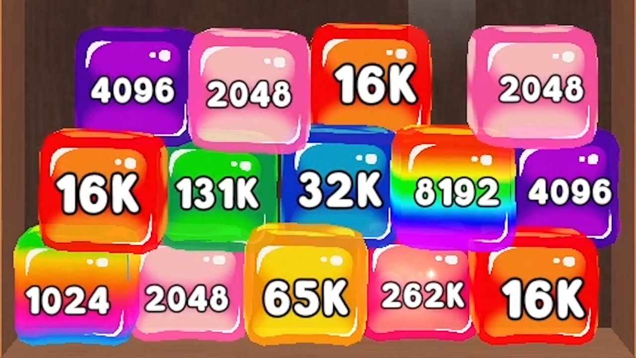 Merge Cube 2048 3D - ASMR Gameplay (Cubes Math, Level Up NumberBlocks ...