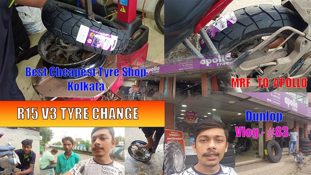 My R15 V3 Getting New Tyres || Best Tyre For Apollo 140/70-17 66S || My ...