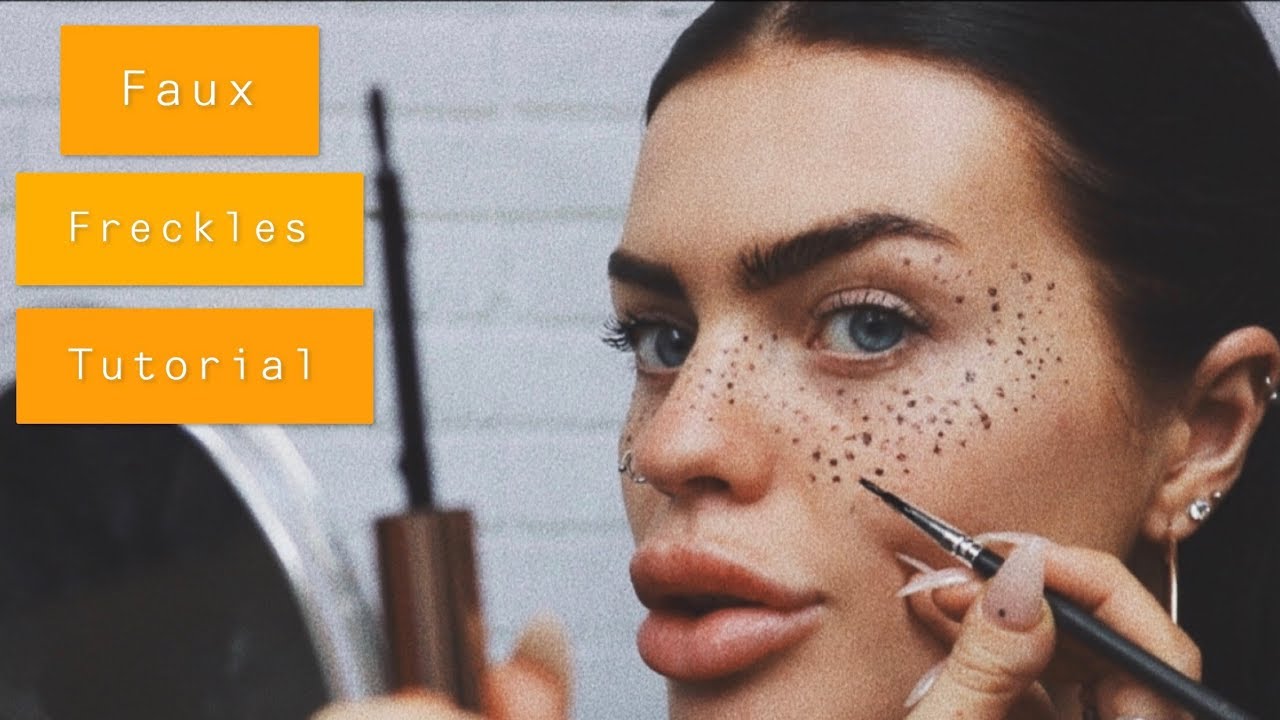 Faux Freckles using Eyebrow Tint - How To Tutorial - YouTube