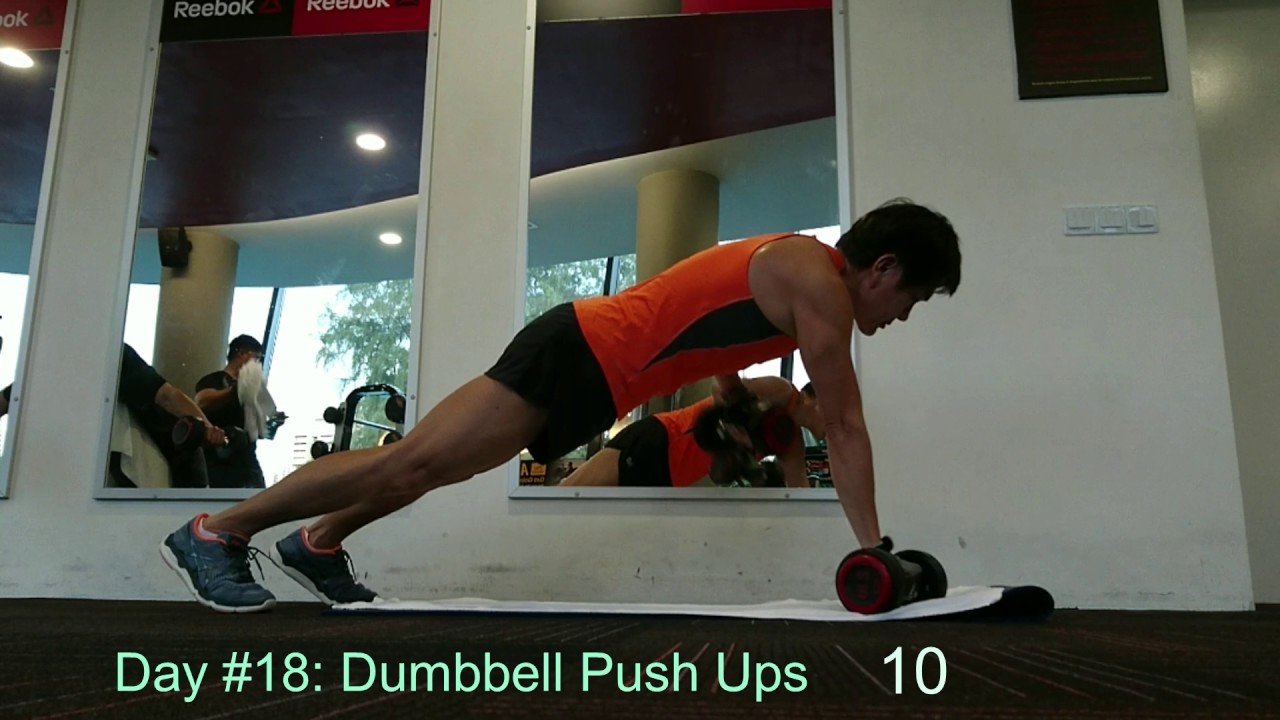 Day #18: Dumbbell Push Ups - YouTube
