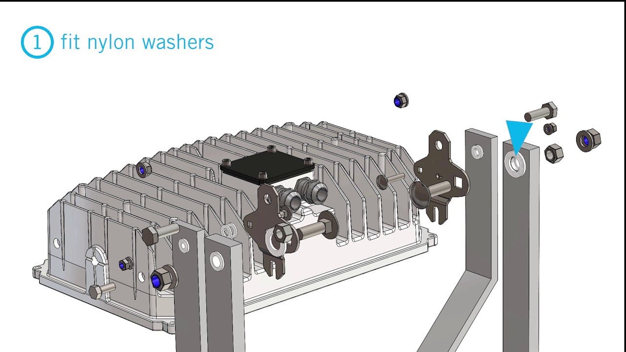 Luminell SLX Searchlight installation guide on Seematz 351 bracket ...
