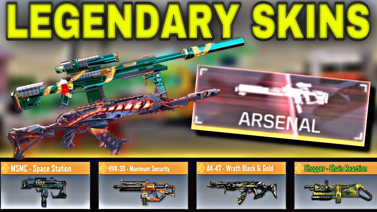 TOP 10 BEST “LEGENDARY” GUNS SKINS in COD Mobile !! (Check the kills ...