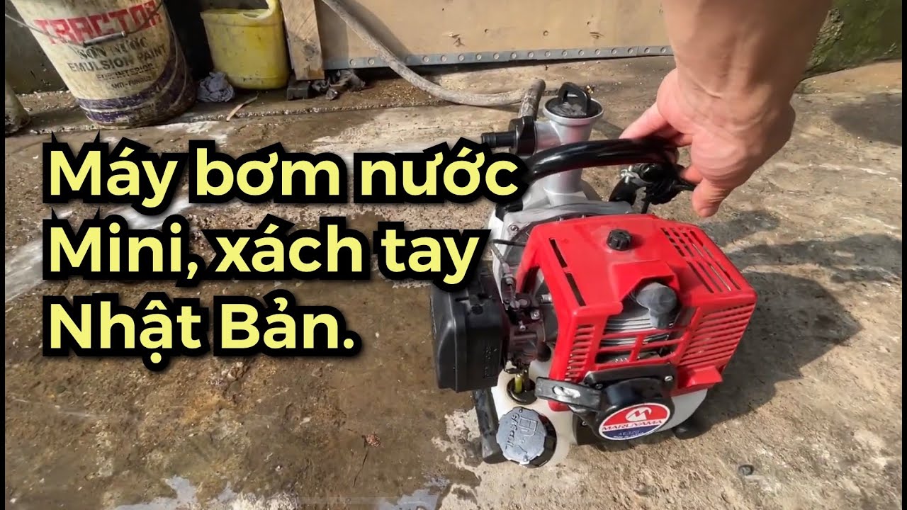 Bơm nước mini xách tay MAruyama ae320 Nhật Bản. - YouTube