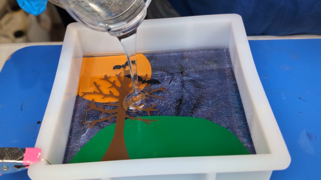 8 Layer Resin Shadow Box | Resinween Day 13 - YouTube