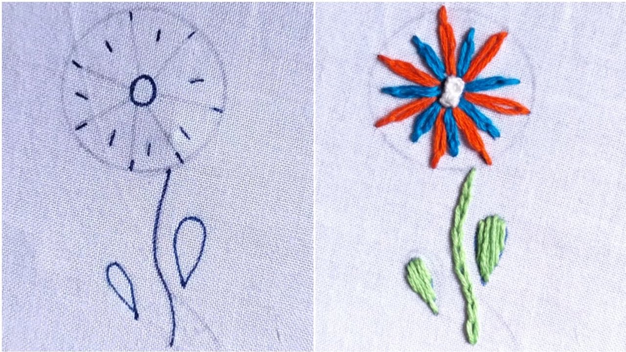 Amazing All over Flower Hand Embroidery Design / All over Flower Design ...