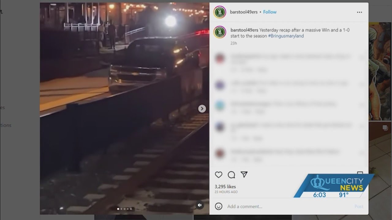 Jaw-dropping video shows truck flying down the light rail tracks in ...