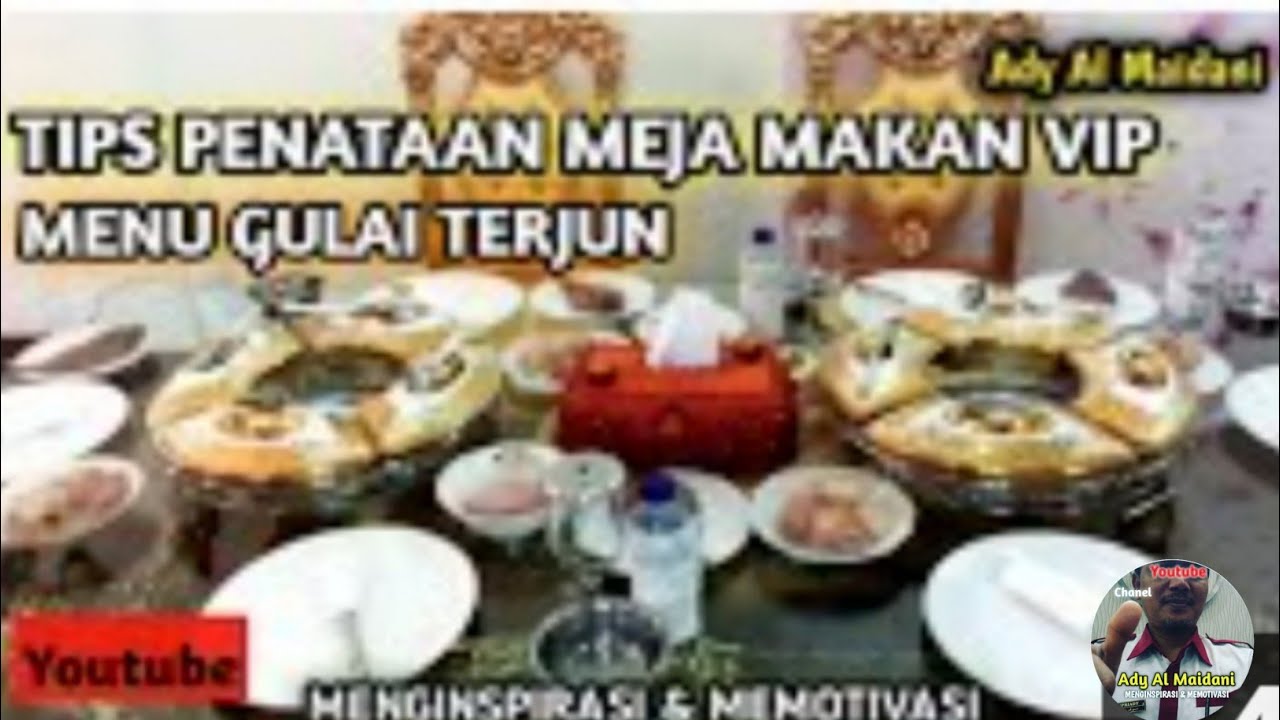 Tips penataan meja makan vip menu gulai terjun - YouTube