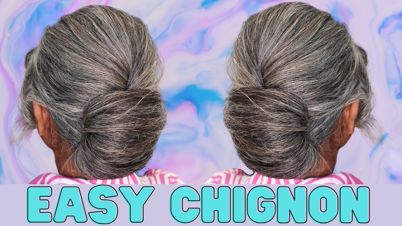 How to do an EASY chignon hairstyle - Quick chignon updo - YouTube