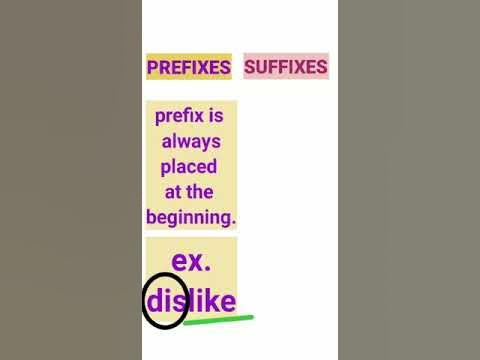 Difference Between Prefix and Suffix// Prefix vs Suffix //English Grammar// #shorts - YouTube