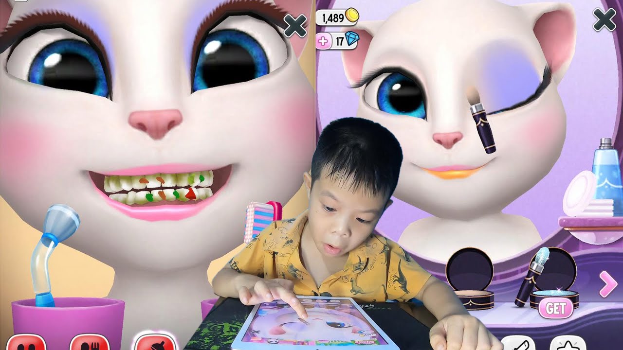 Chăm Sóc Mèo Angela Cùng Minh Chiến TV My Talking Angela - YouTube