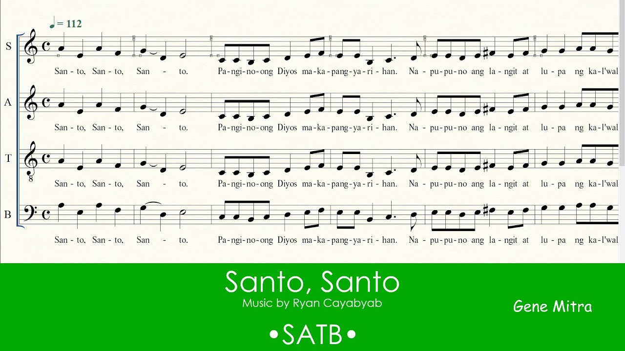 Santo, Santo (Ryan Cayabyab) • SATB - YouTube