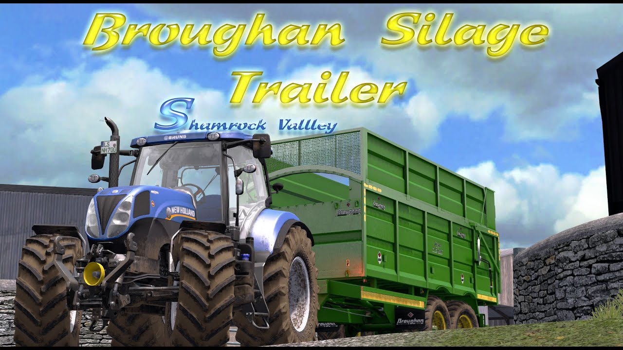 Farming Simulator 17 4D Moddings Broughan Silage Trailer on Shamrock ...