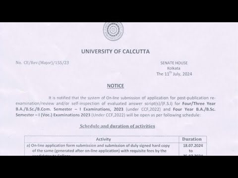 Cu 1st Semester CCF Paper Review & Fsi Notice 2024 #ccf#review #fsi# ...