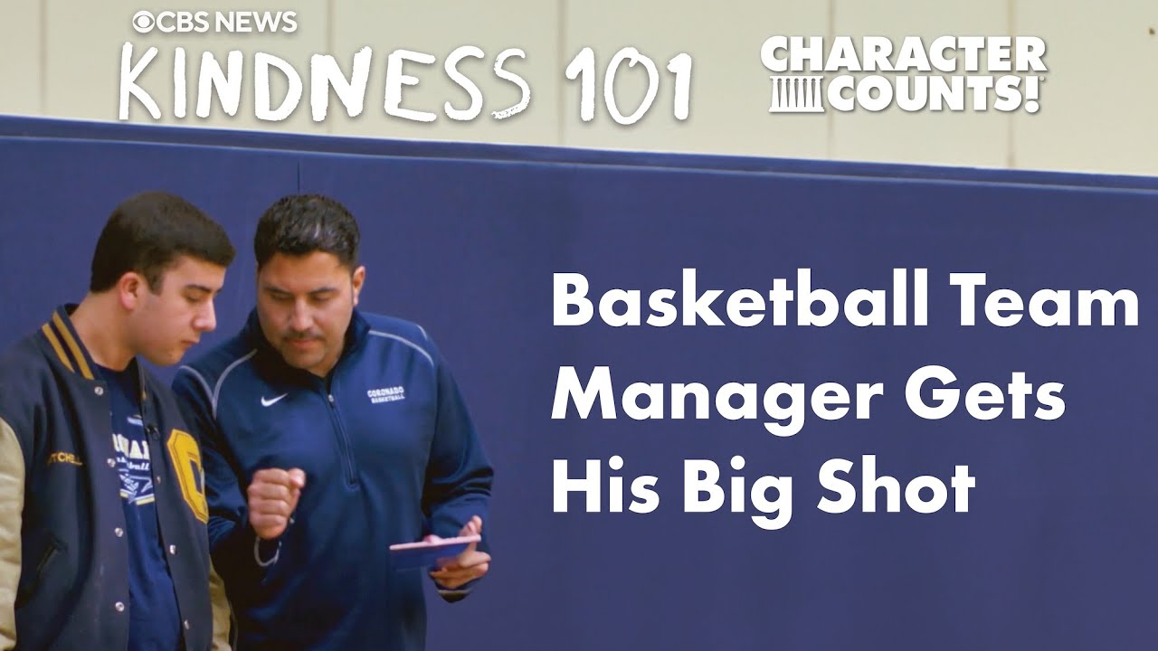 Sportsmanship - Basketball team manager gets his big shot - YouTube