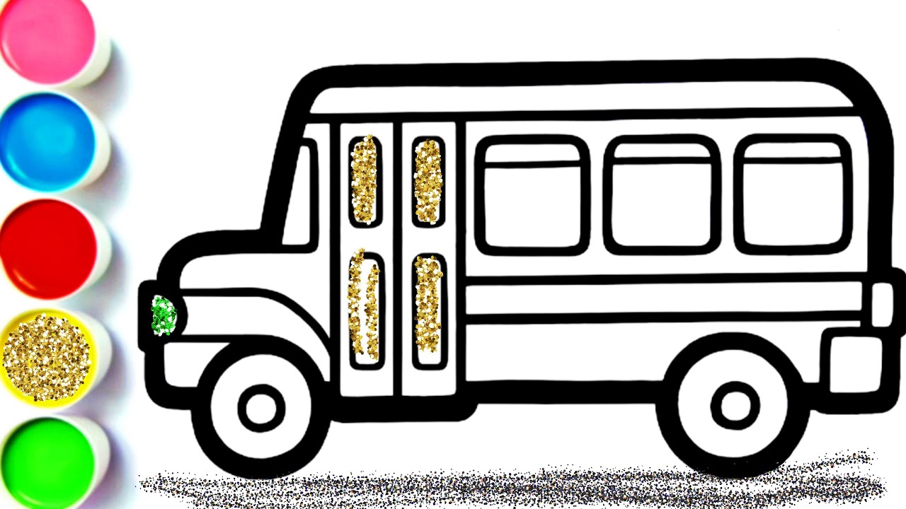 How to draw a Bus 🚌 for Kids || Bus Painting, Drawing, Coloring for ...