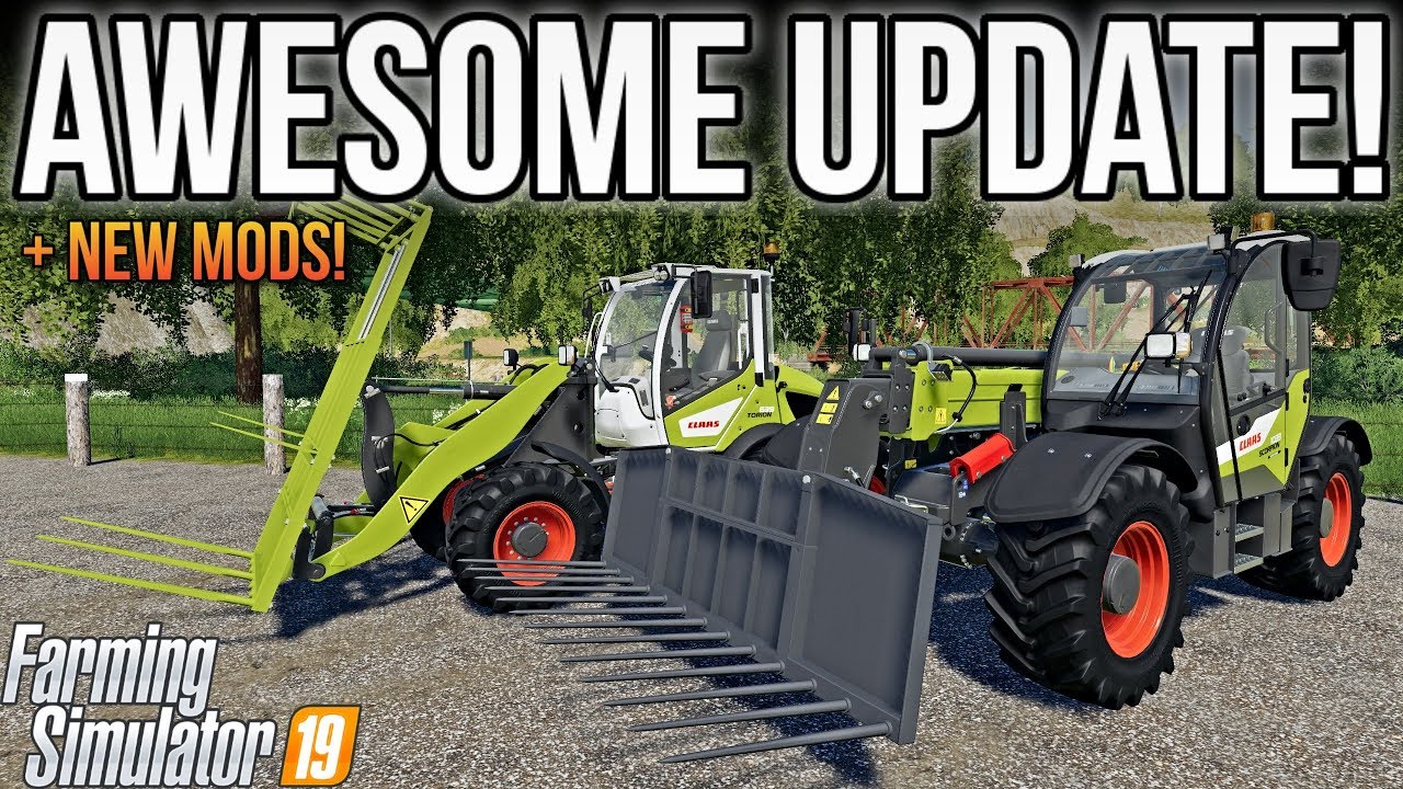 NEW MODS FS19! Big Bale Fork Update! - YouTube