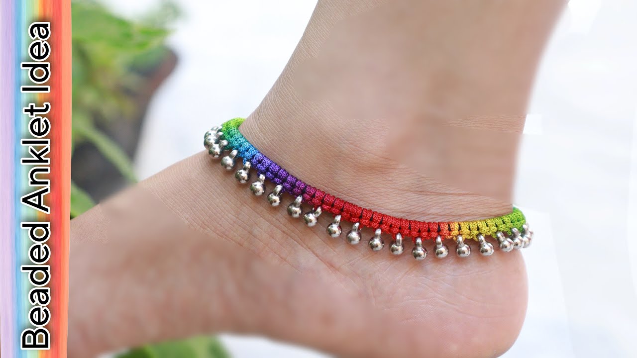 How To Make Beaded Anklets | DIY Anklet | Creation&you - YouTube