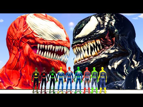 Spiderman & Spider-Man Miles Morales vs Venom vs Carnage