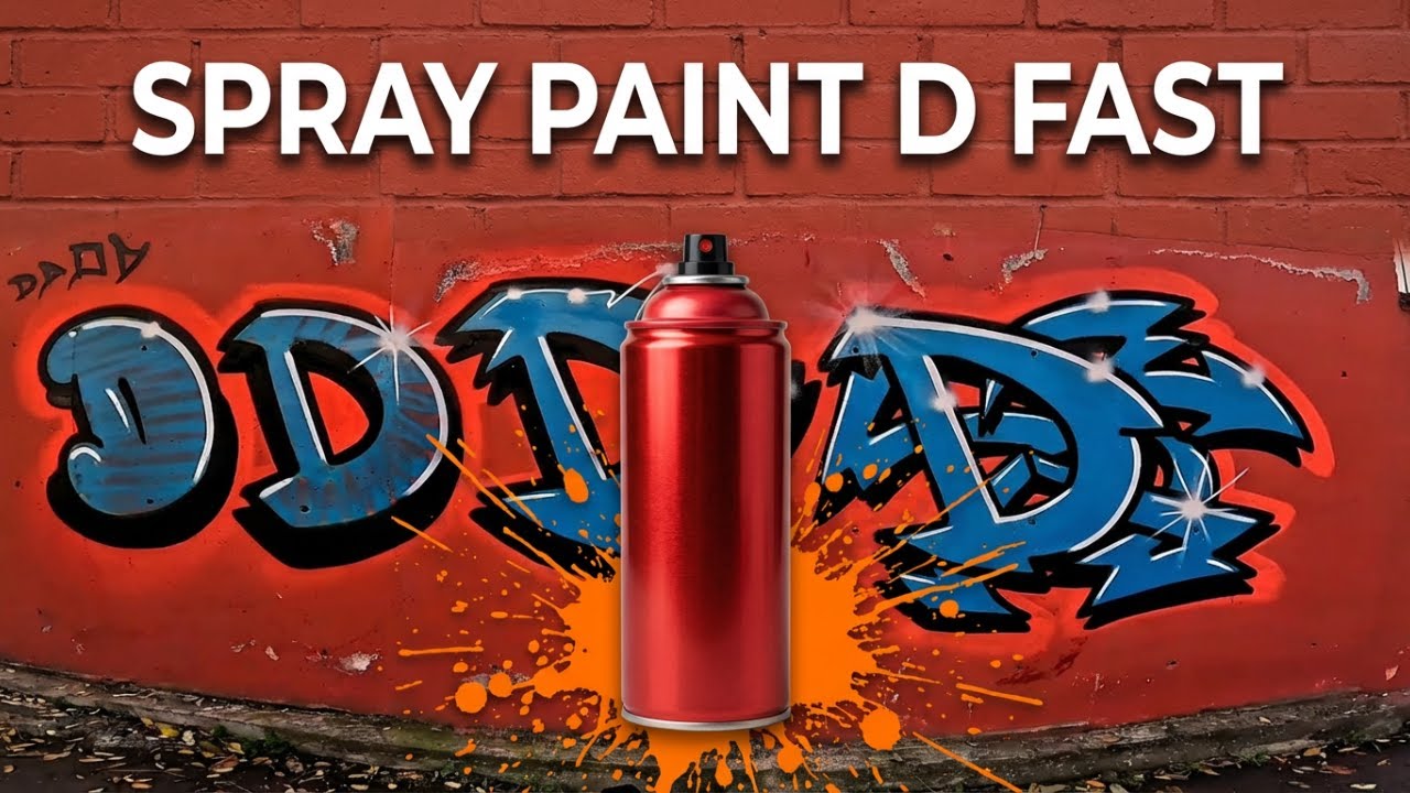 Perfect Letter D Graffiti | Clean Outline & Smooth Fill - YouTube