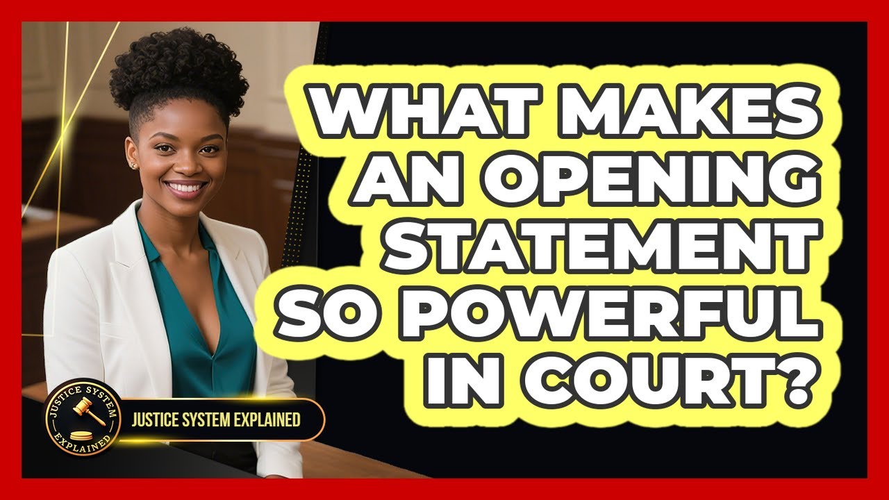 What Makes An Opening Statement So Powerful In Court? - Justice System ...
