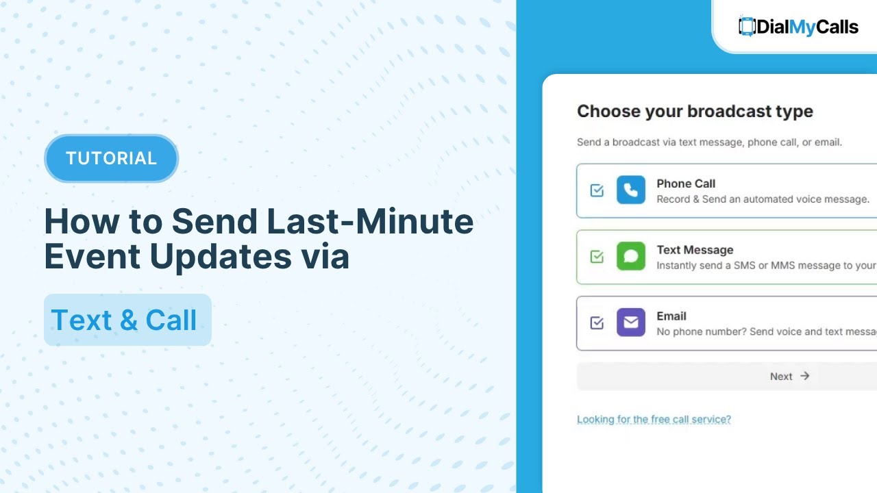 How to Send Last-Minute Event Updates via Text & Call - YouTube