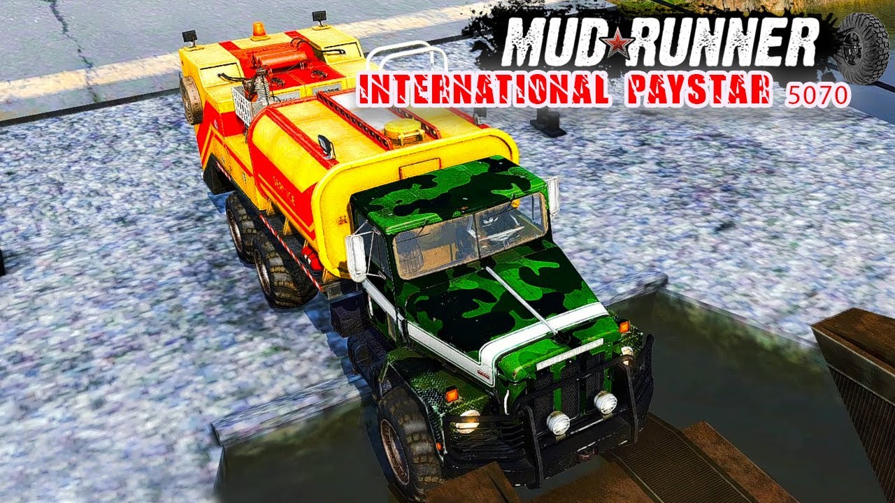 International Paystar 5070 Fire Truck Crossing The Island - Mudrunner ...