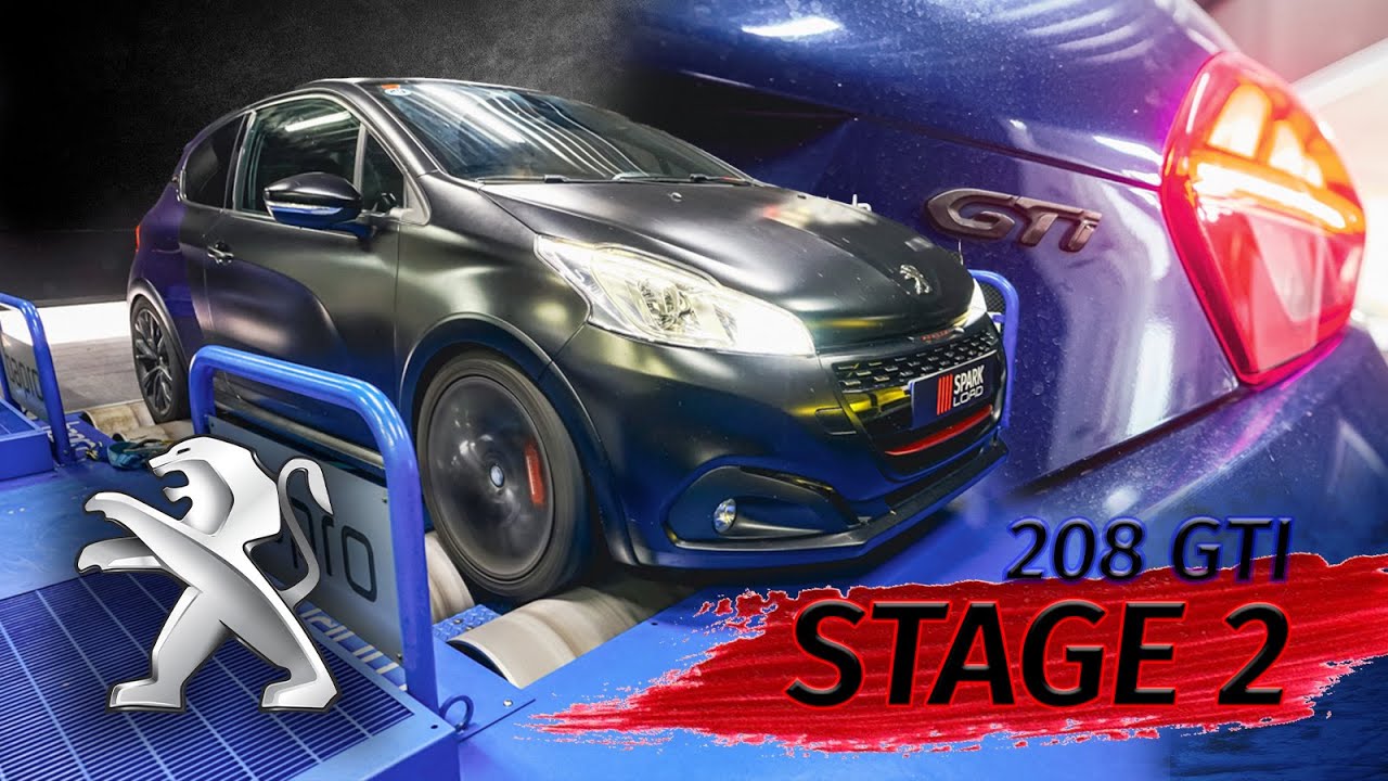 PEUGEOT 208 GTI BPS : REPROGRAMACION STAGE 2 + POPS & BANGS - YouTube